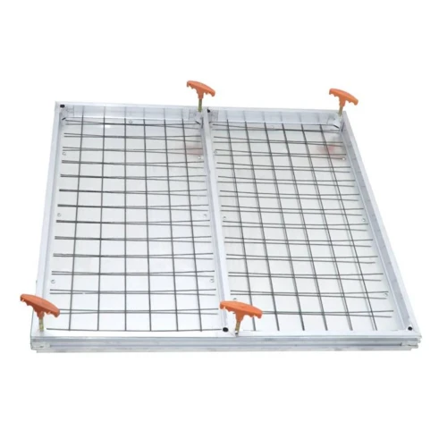 Shop Rust-Resistant Steel Inspection Cover Two Panels 70×70 cm Square ...